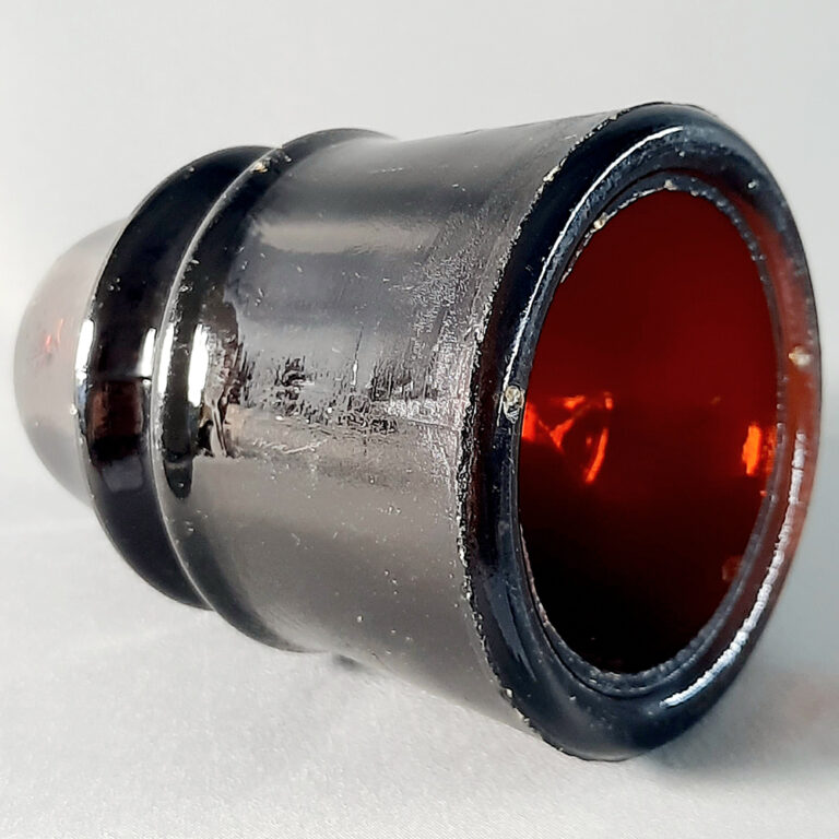 Amber Glass Insulator - Schoopers Antiques and Collectibles