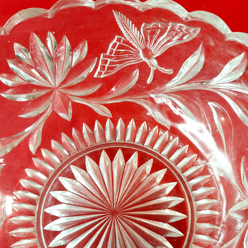 Australian Crown Crystal Lepidoptera Bowl