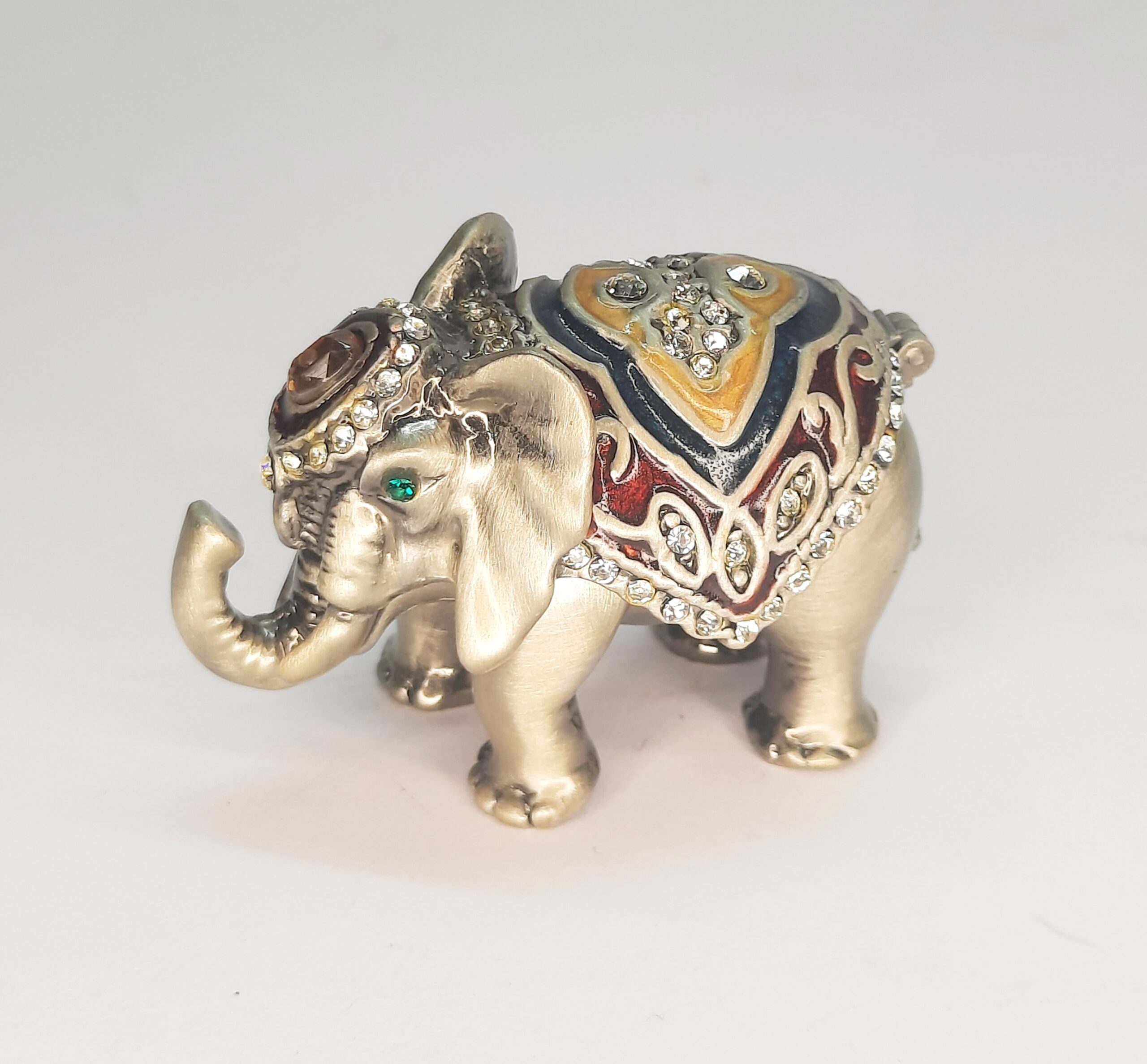Vintage Metallic Champagne Coloured Elephant Trinket