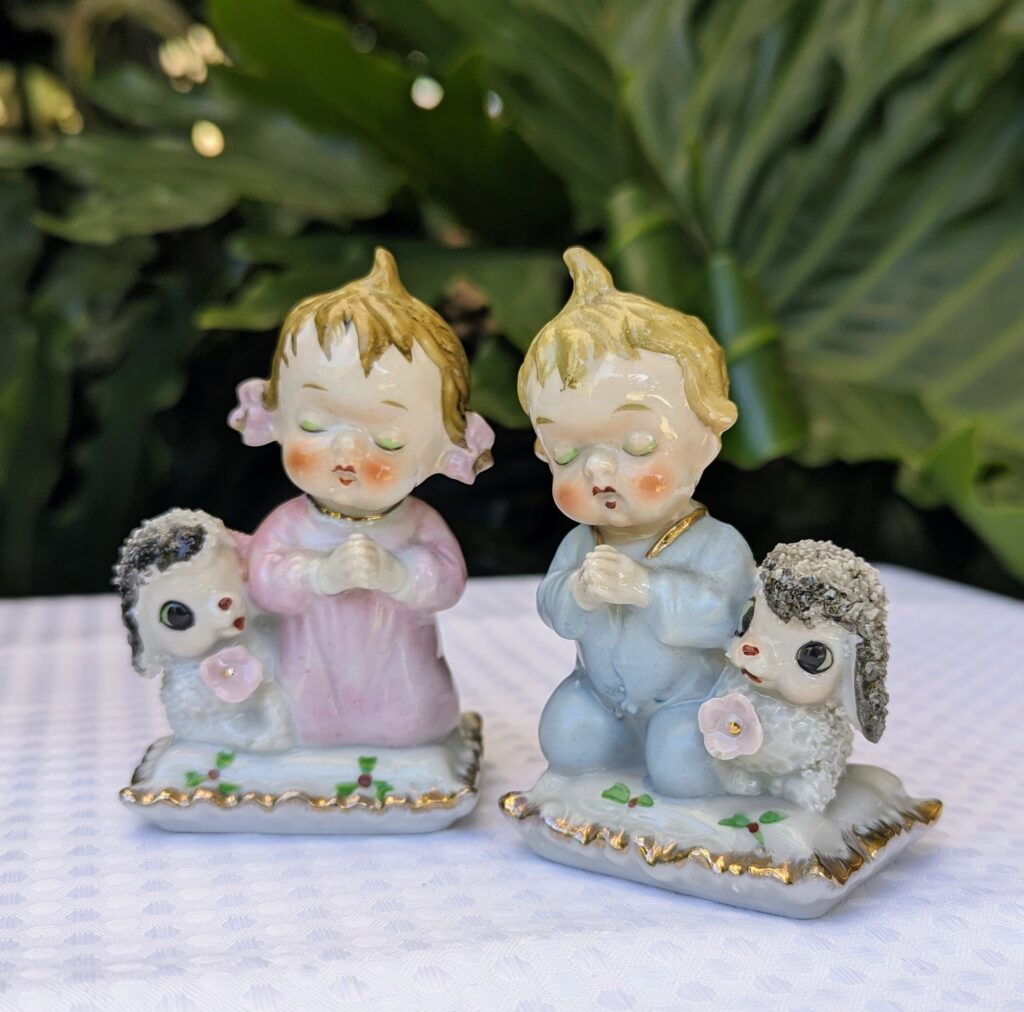 Shop Vintage Praying Children Figurine Collectibles